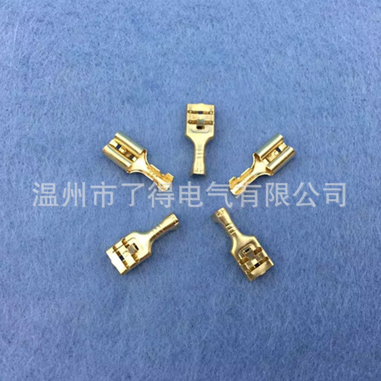 6.3双眼带刺直插簧 DJ623-6.3B 冷压端子 接线端子 250插簧-阿里巴巴