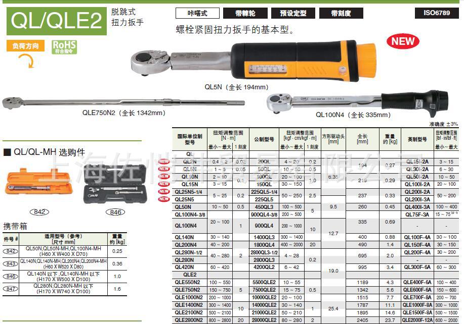 TOHNICHI扭力扳手 QL3N 东日扭力工具 QL5N-MH【替代之前QL3N4】-阿里巴巴
