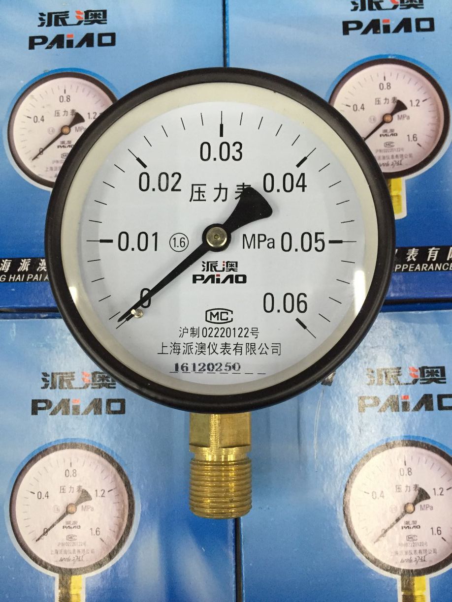 上海派澳压力表Y100 1.6MPA 2.5MPA 直径100MM 4分螺纹-阿里巴巴