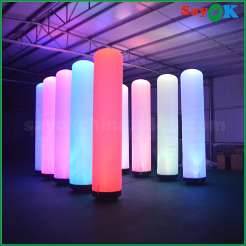 厂家批发灯光LED灯柱 充气印刷广告圆柱 发光LED彩灯立柱气柱-阿里巴巴
