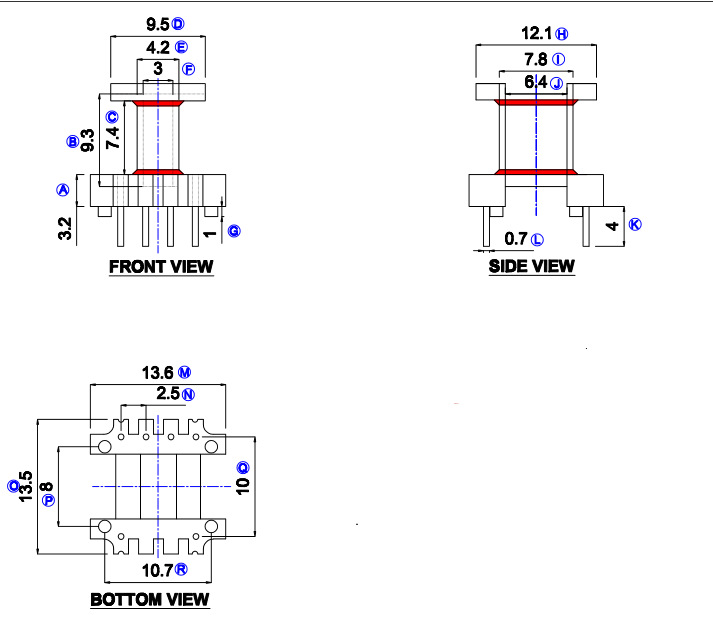 EE13立式4+4 电木骨架变压器骨架-阿里巴巴