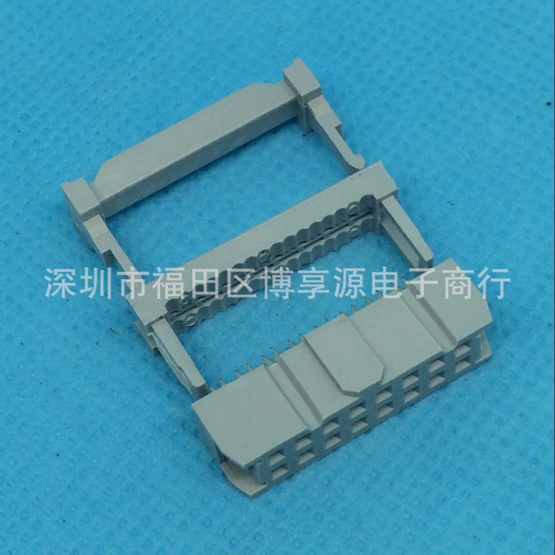 FC-16P间距2.54MM2*8P灰色压线头IDC排线头供应16P牛角插头三件式-阿里巴巴