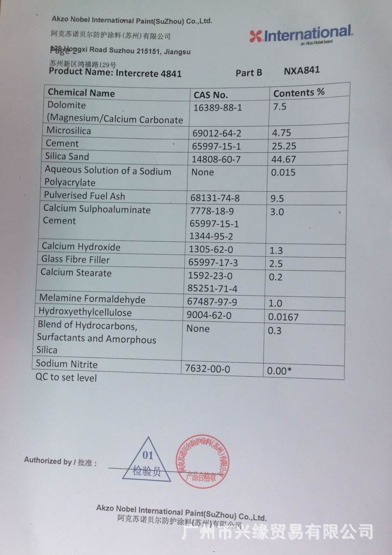 厚浆型结构修补砂浆Intercrete4801阿克苏国际牌防腐涂料现货配送-阿里巴巴