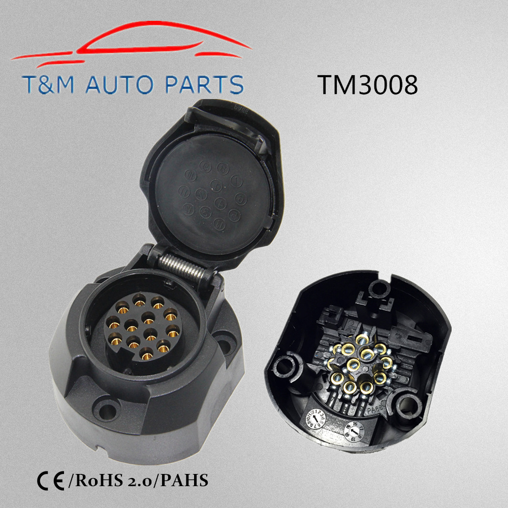 TM3008 13芯插座 塑料PVC 拖车连接器 卡车连接器-阿里巴巴