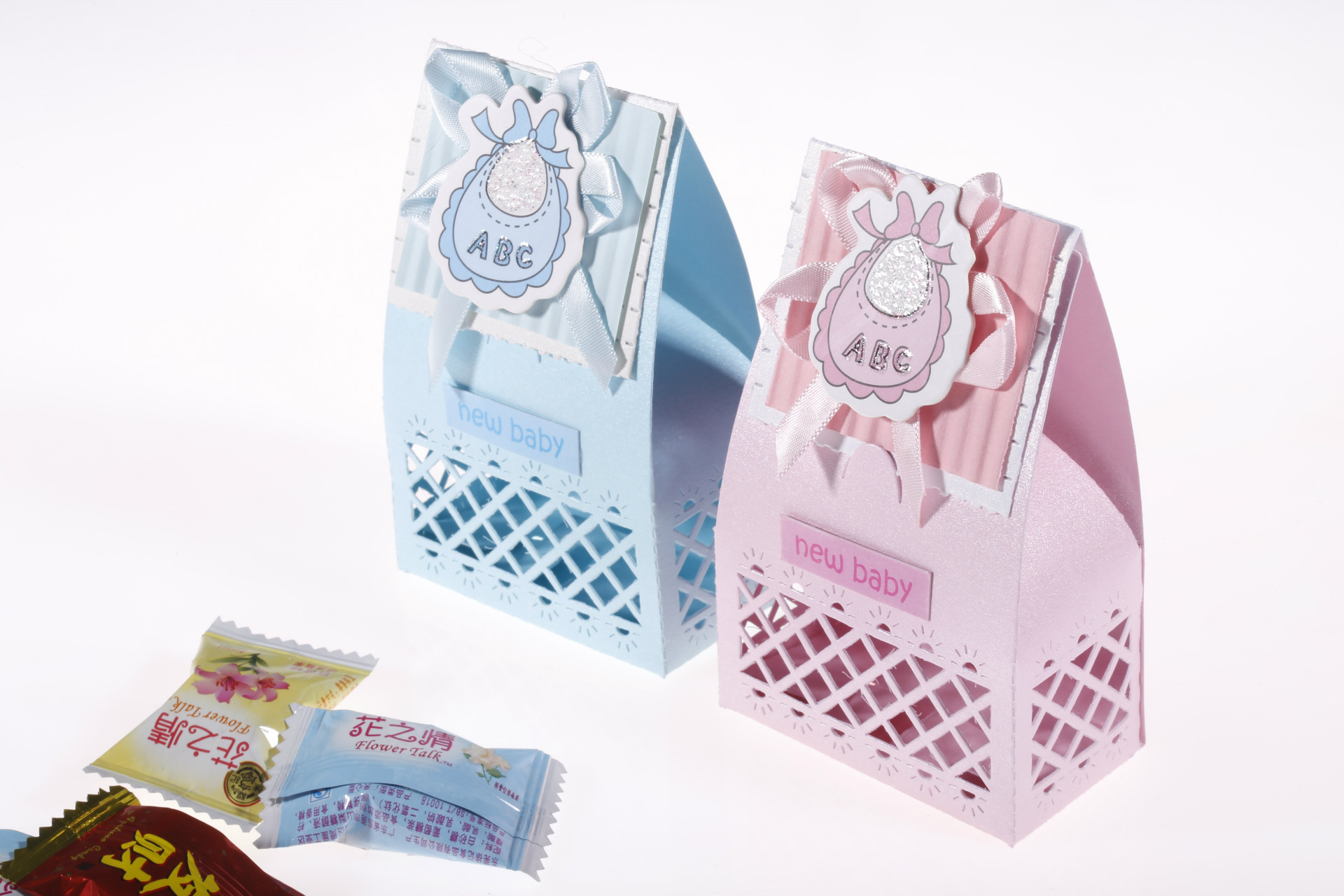 JS Favors Gifts Shop: pink blue paper Chocolate candy boxes girl boy ...