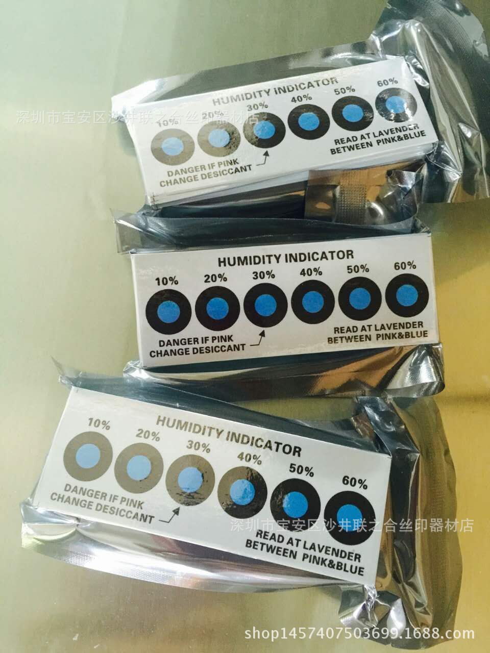 有钴温湿度指示卡 10%-60%测试纸卡蓝色六点湿度卡-阿里巴巴