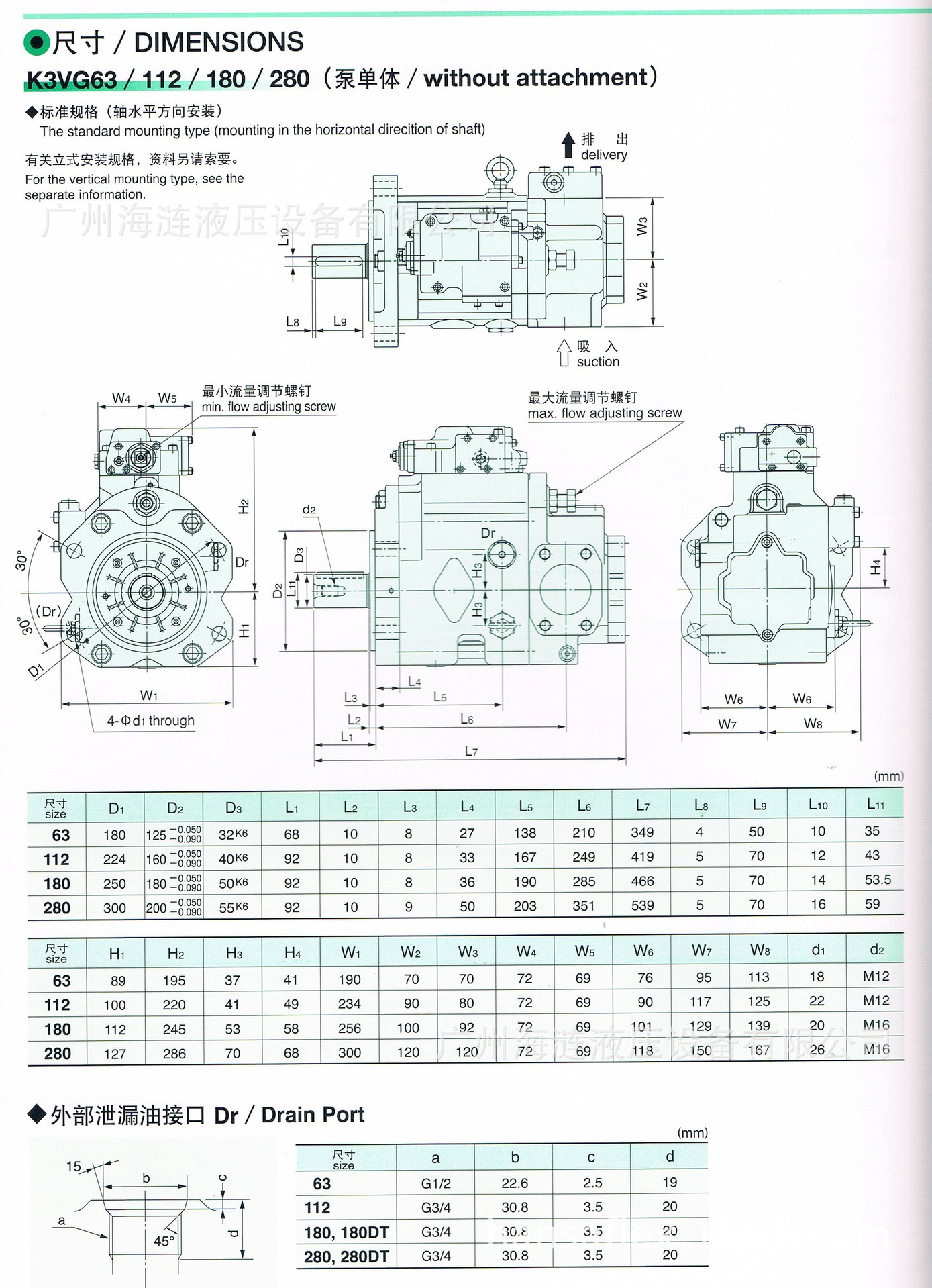 K3VG180-10FRS KPM Kawasaki hyd pumps original 柱塞泵日本川崎原装进口液压泵