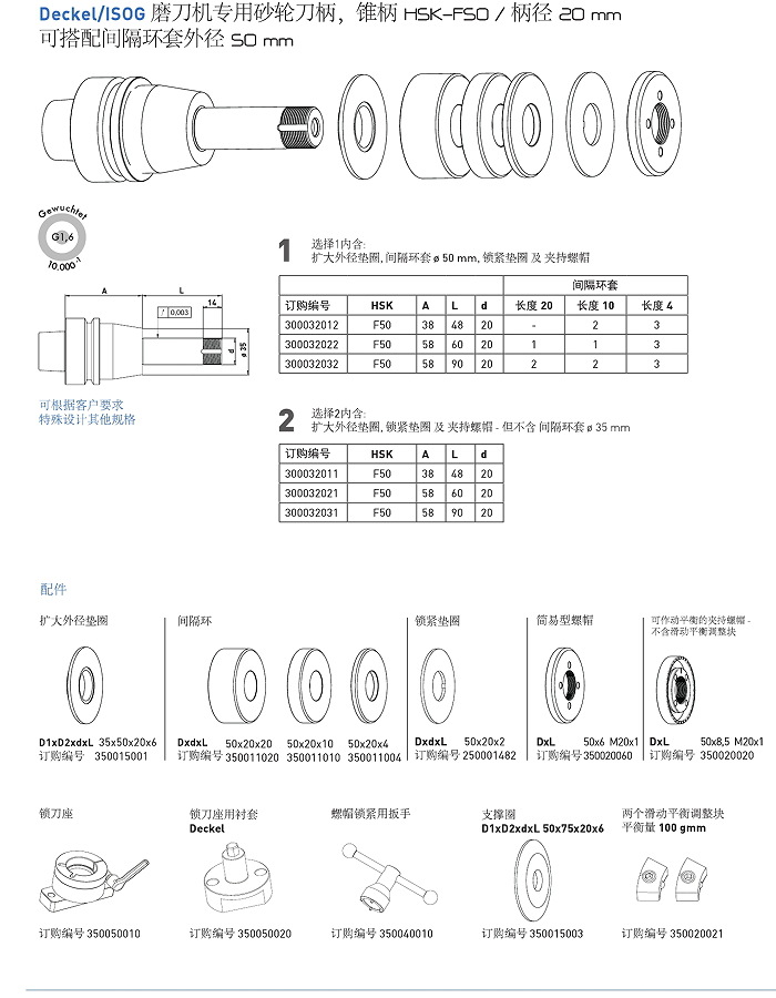 德国GDS砂轮连接杆Deckel/ISOG五轴磨刀机配件砂轮刀柄-阿里巴巴
