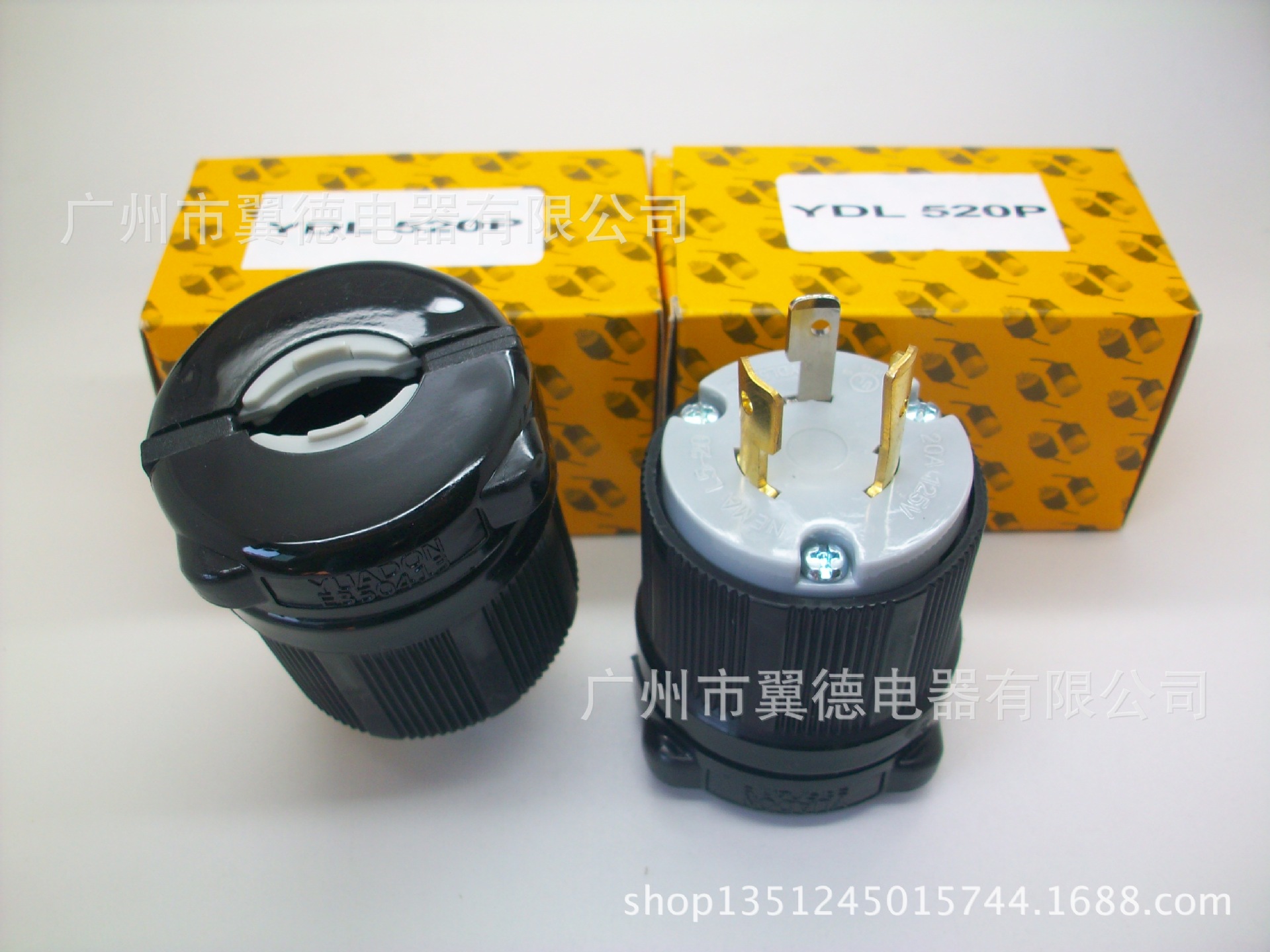 NEMA美国标准电源插头 户外延长线连接器 美国三Pin锁式插头-阿里巴巴