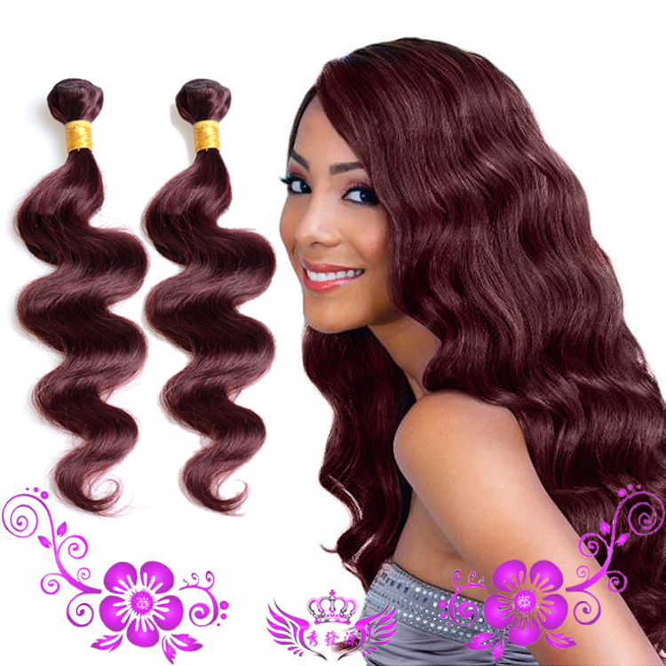 Wig curtain wig European and American real wig 99j 50g body wave hair ...