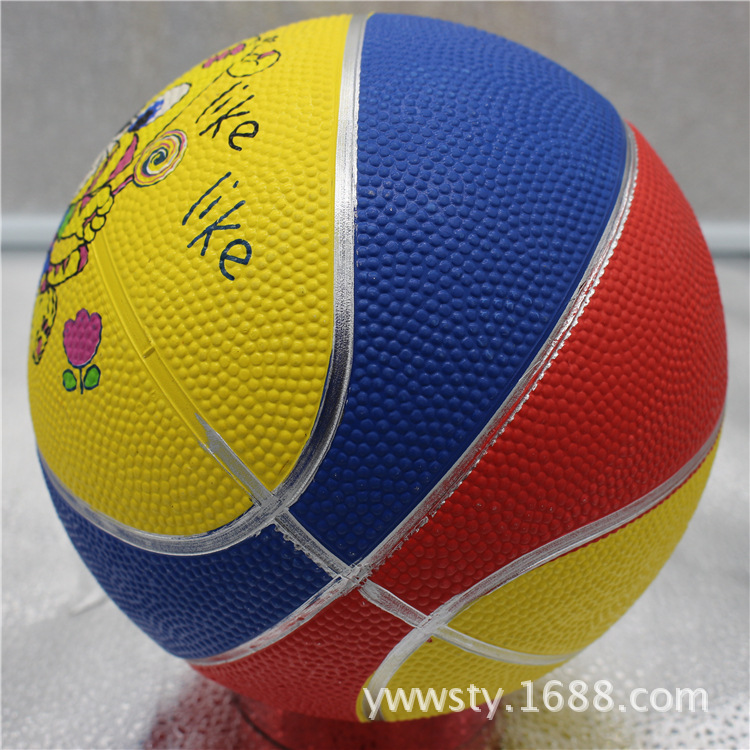 3号篮球儿童篮球/皮球/3号橡胶篮球弹性足/可踢可拍幼儿园用-阿里巴巴