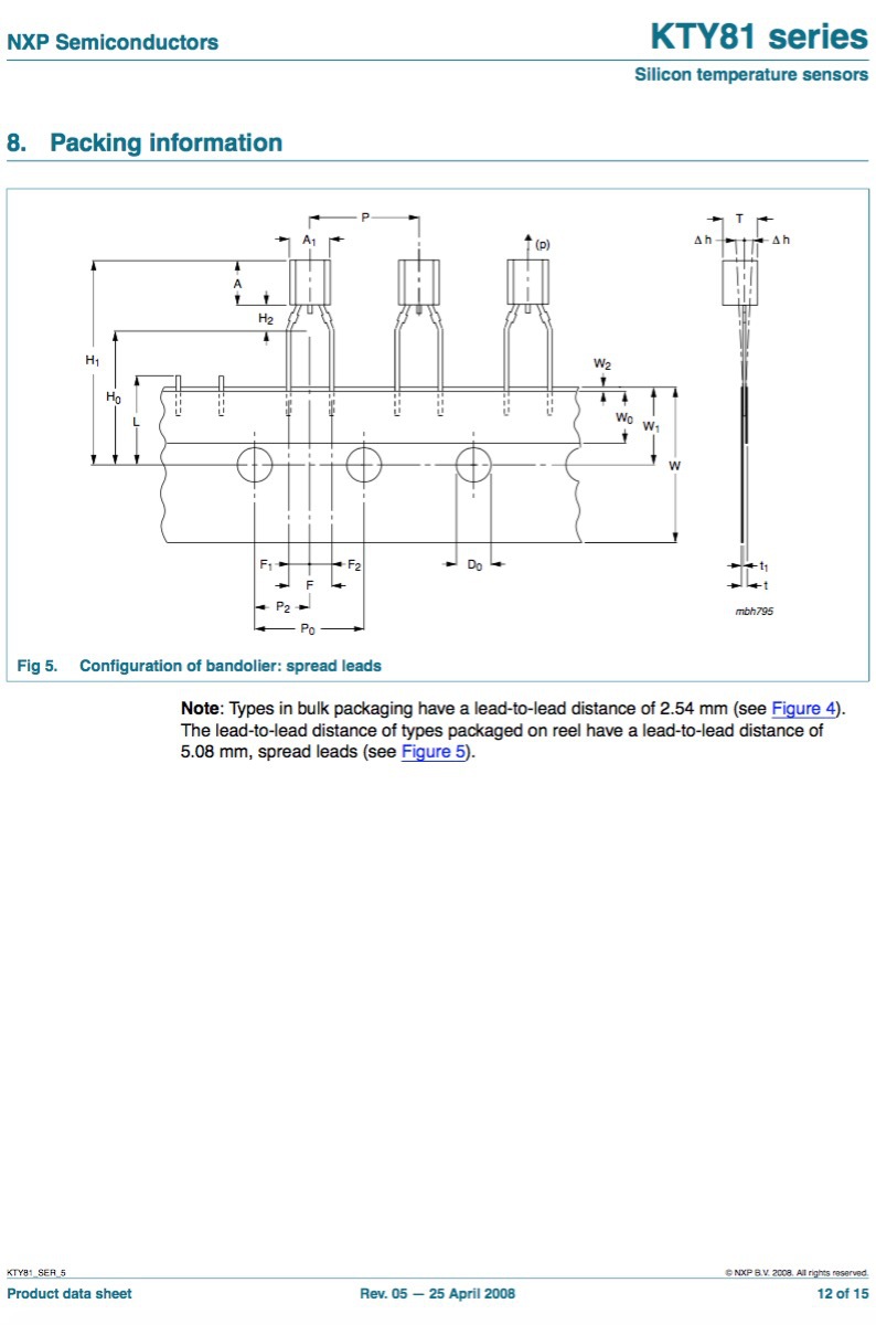 硅温度传感器适用于汽车KTY81/120,112-阿里巴巴