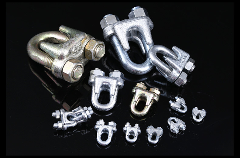 A型钢丝绳卡头玛钢钢丝绳夹头收紧器钢丝绳卡头 U型不锈钢锁扣-阿里巴巴