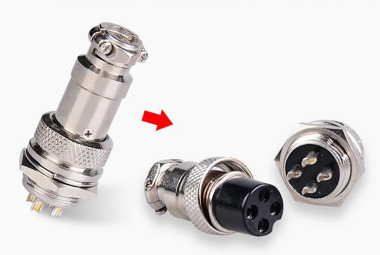 航空插头插座 GX16-5芯 5P 接头 航空插座 GX16-5P 公对母 16MM-阿里巴巴