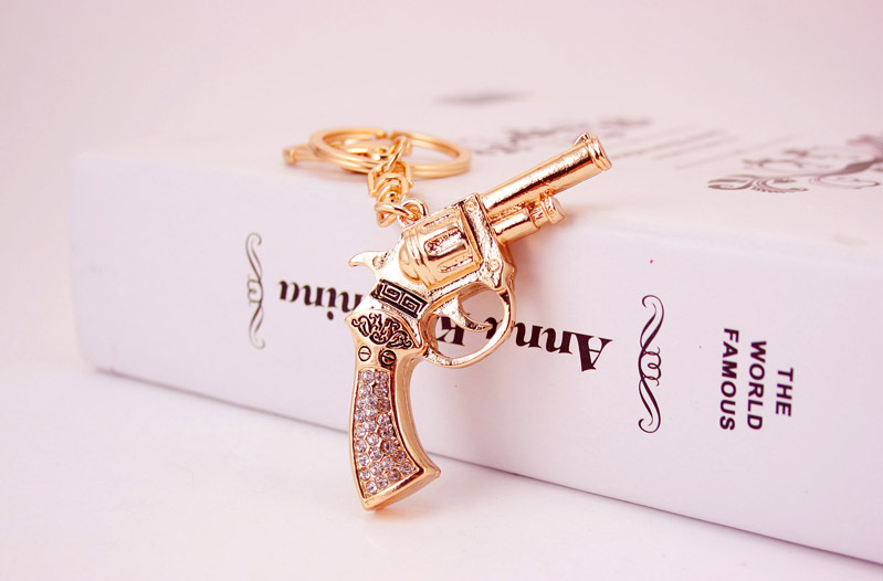 Wholesale revolver diamond model keychain wholesale - Nihaojewelry