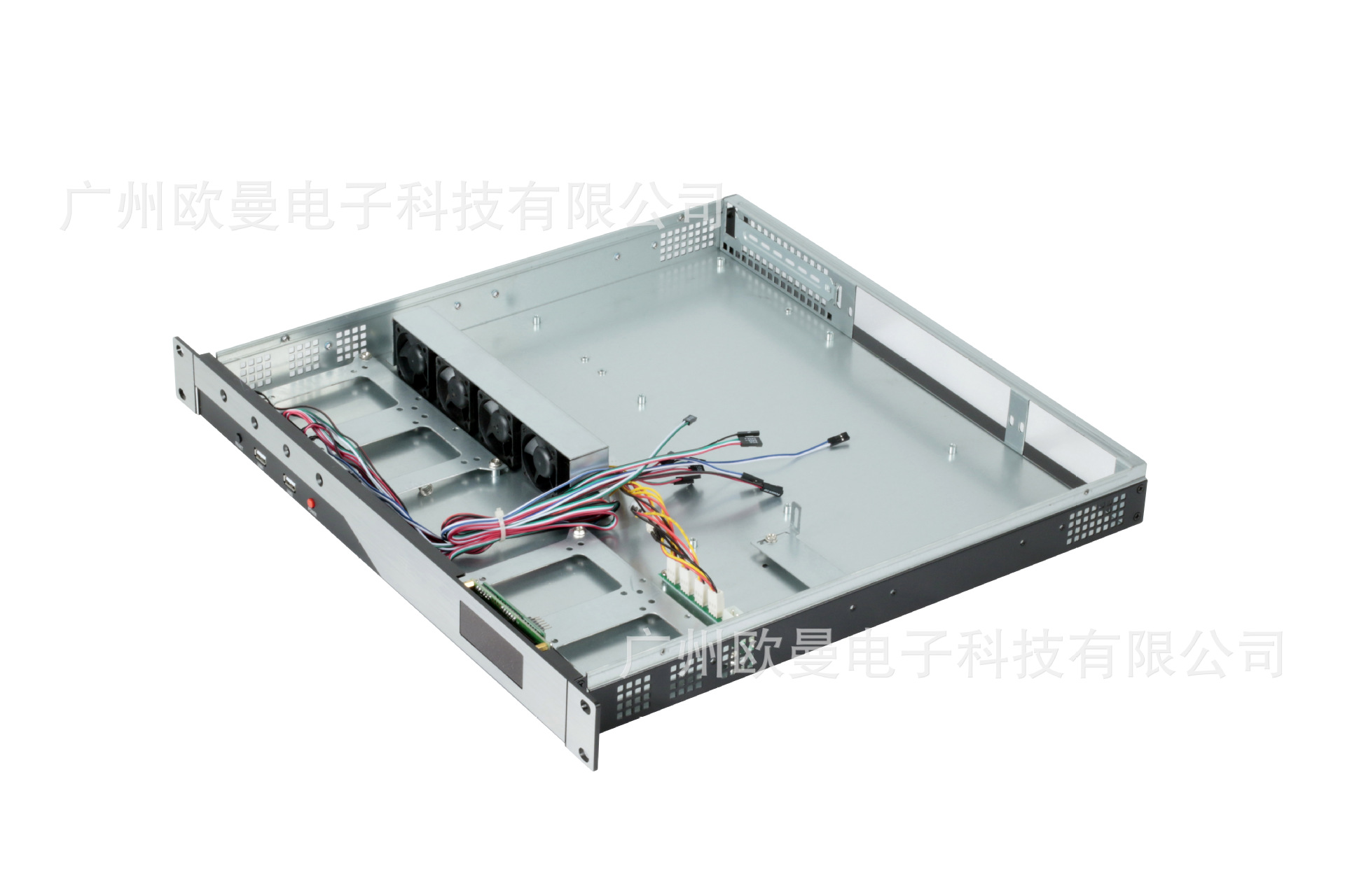 欧智1U工业服务器机箱 1U架式机箱 带显示屏 标准1U机箱-阿里巴巴