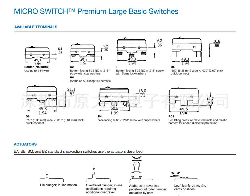 原装正品迅速发货 HONEYWELL/霍尼韦尔 原厂进口 BZ-2AW822551-D6-阿里巴巴