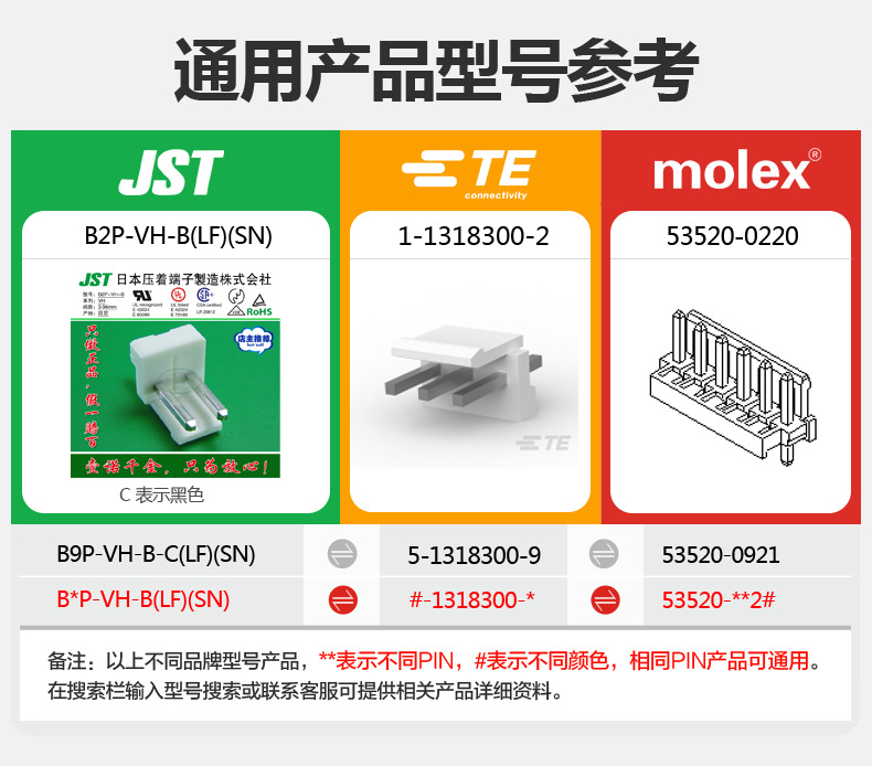 B6P-VH-B(LF)(SN) 供应JST连接器针座间距3.96mm接插件-阿里巴巴