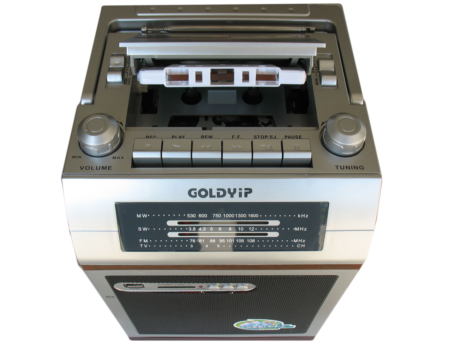 专业教学机USB收录机录音机 卡带磁带机Goldyip/金业GL -9106UC - 数码批发网