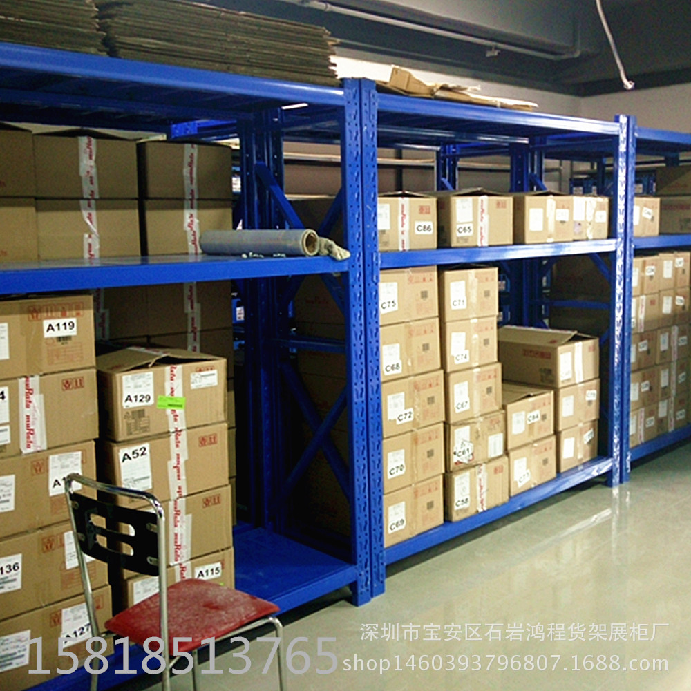 仓库可拆卸货架子 轻型中型横梁式角钢货架仓储库房车间铁架定制-阿里巴巴