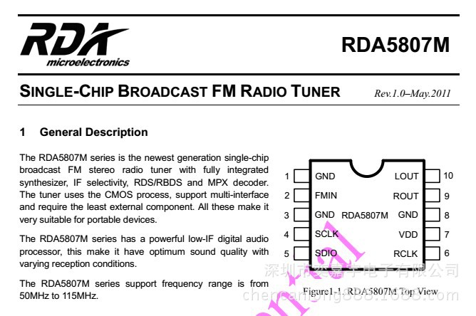 原装收音芯片RDA5807FP大量原装现货-阿里巴巴