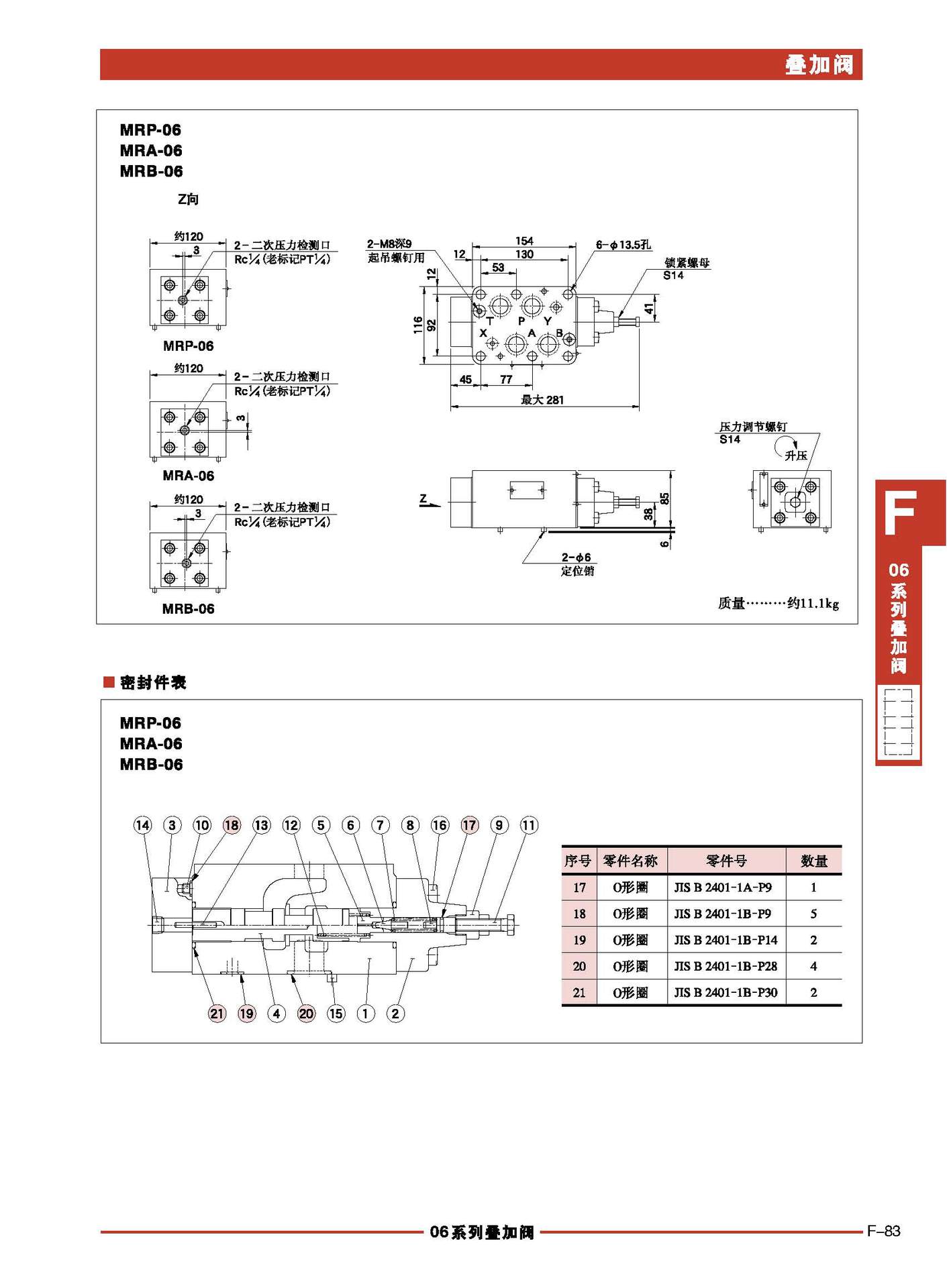 YUKEN,榆次油研,叠加式减压阀,MRA-06-A-30-阿里巴巴