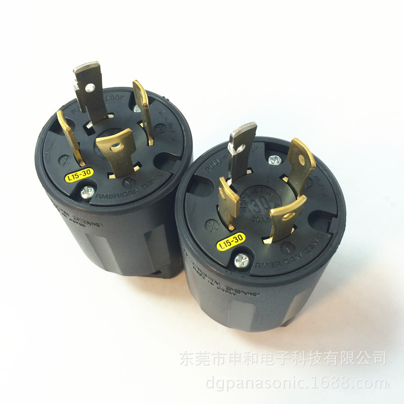 AMERICAN DENKI美国电机工业插头4322N-L15/4320-L15公母插座30A-阿里巴巴