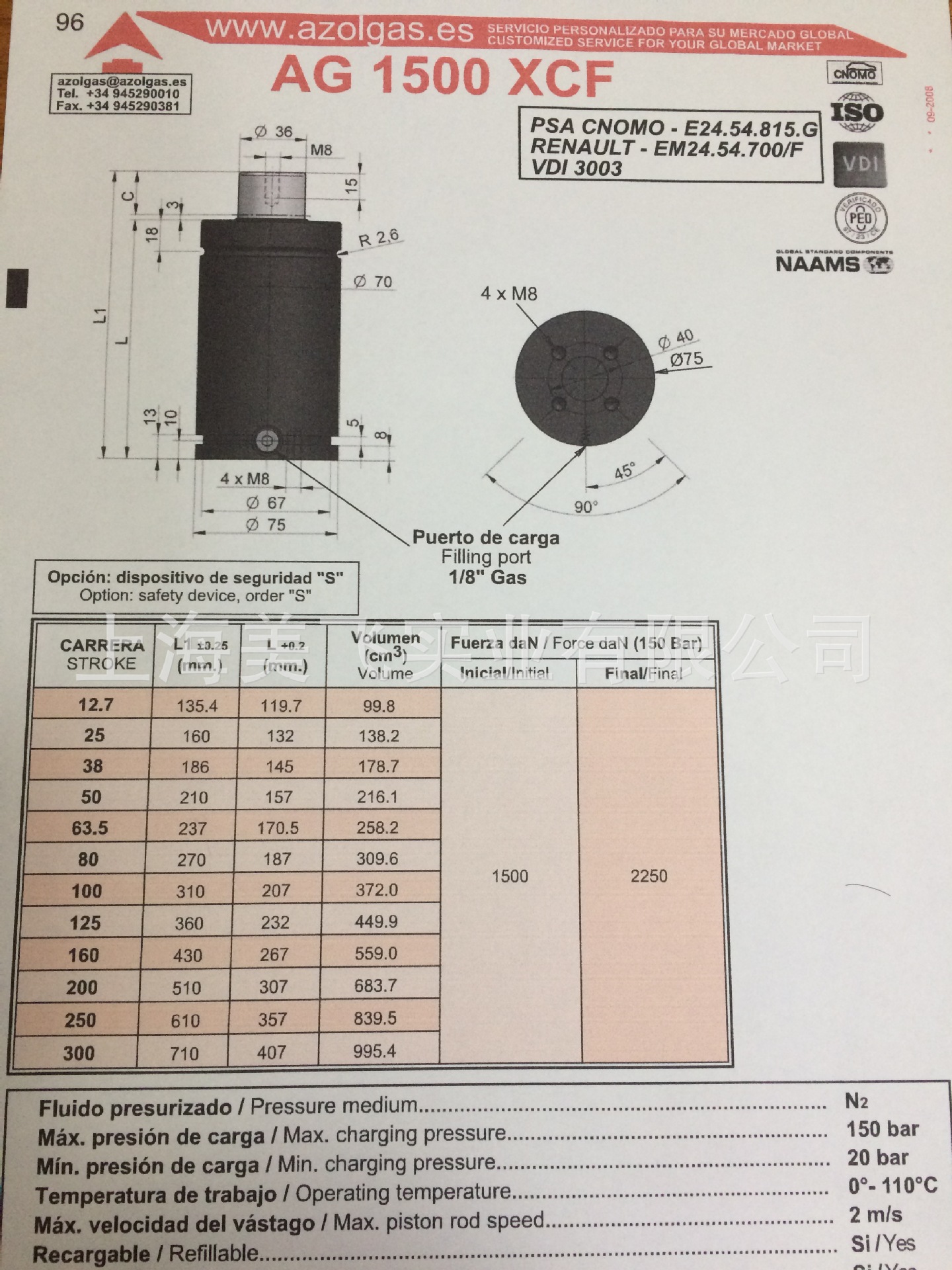 AZOL-GAS氮气弹簧-APF-AG系列-阿里巴巴