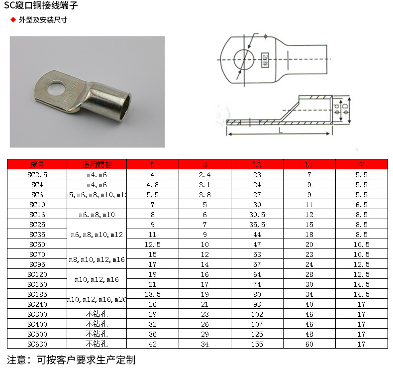 圆形线鼻子规格型号,铜鼻子型号,线鼻子规格型号大全(第7页)_大山谷图库