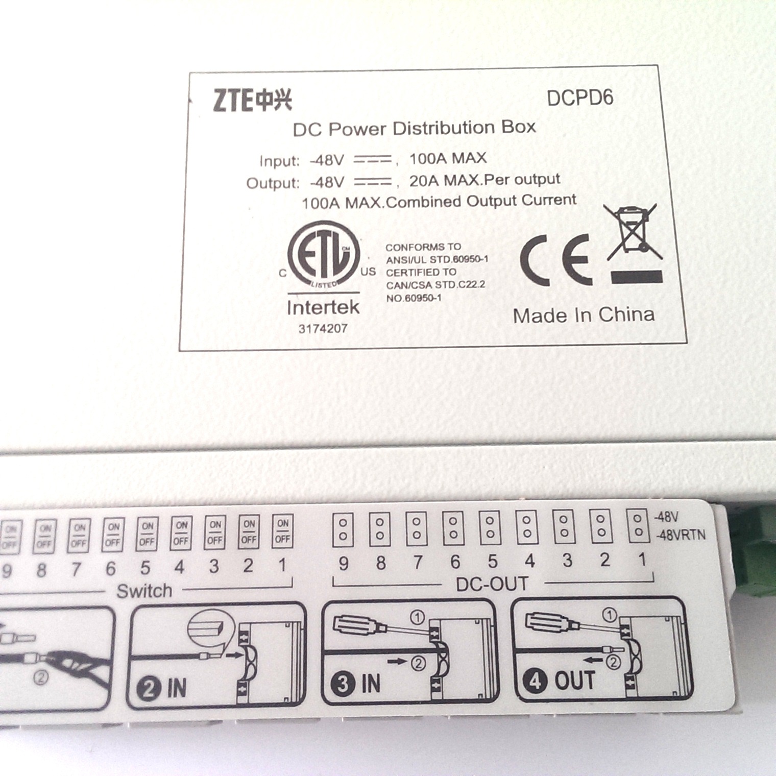中兴机柜直流电源分配单元DCPD6,PD电源分配器,DC48V电源分配器-阿里巴巴