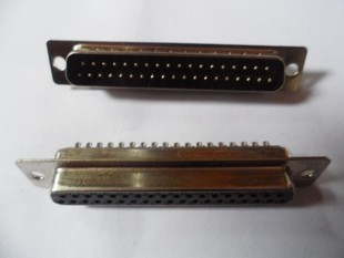 37P公头 D-SUB插头 DB-37P针 黑胶 DB37P针 双排37芯接头 焊线式-阿里巴巴