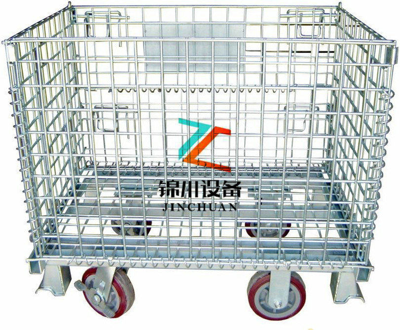 东莞锦川中空板式仓储笼 可牵引周转笼 带轮仓储笼 - 机械设备批发网
