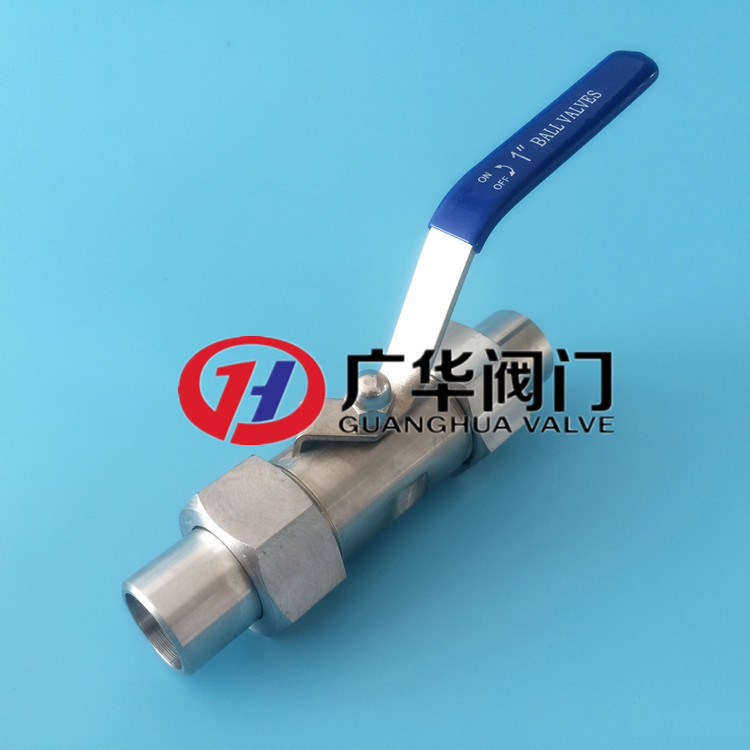 304不锈钢广式外螺纹焊接球阀Q21F-16P对焊式直通手动阀活接球阀-阿里巴巴