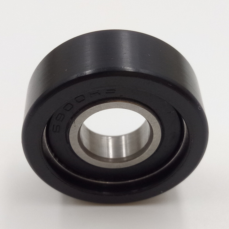 尼龙材质包胶轴承6900RS自动门轴承滑轮轴承10*26*10平面黑色-阿里巴巴