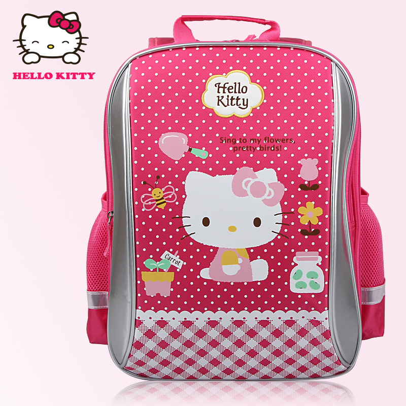 hellokitty1-3年级小学生书包女童贵族双肩包高档减压护脊椎书包 - 办公批发网
