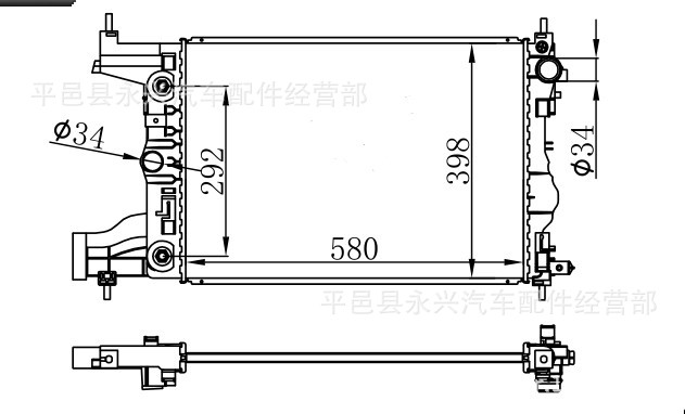 13267653适用09雪弗兰1.6L汽车散热器科鲁兹J305J300J308汽车水箱-阿里巴巴