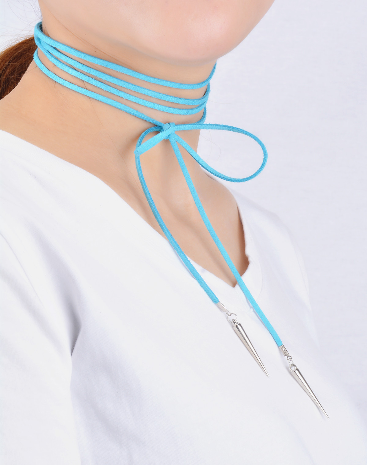 Womens dyed velvet Fashion multicolor butterfly velvet tassel Choker ...