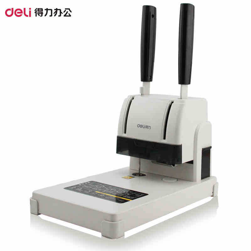 得力装订机3888财务会计凭证装订机 手动打孔自动热熔铆管装订机 - 机械设备批发网