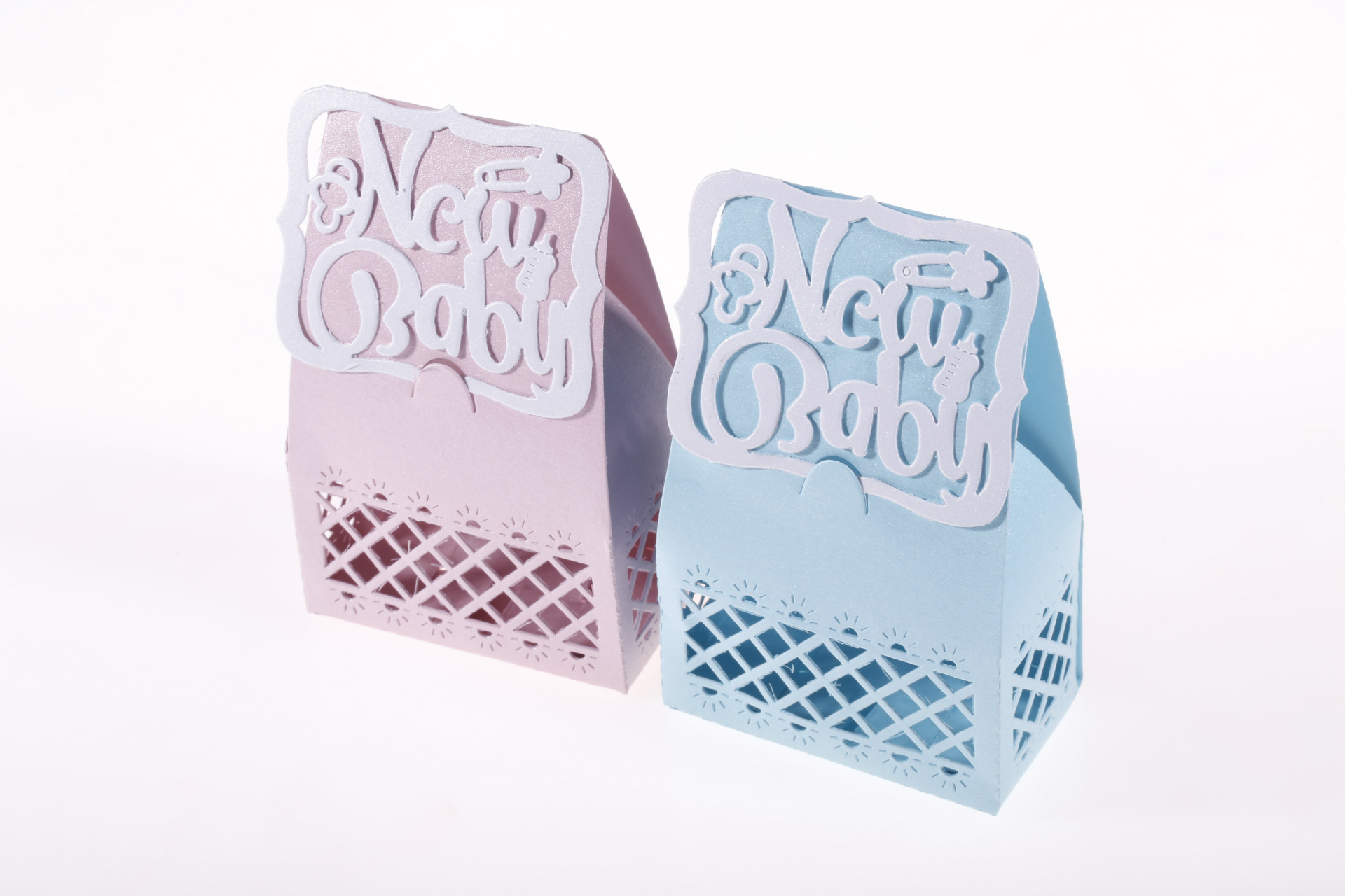 JS Favors Gifts Shop: Pink blue paper candy boxes for baby shower ...