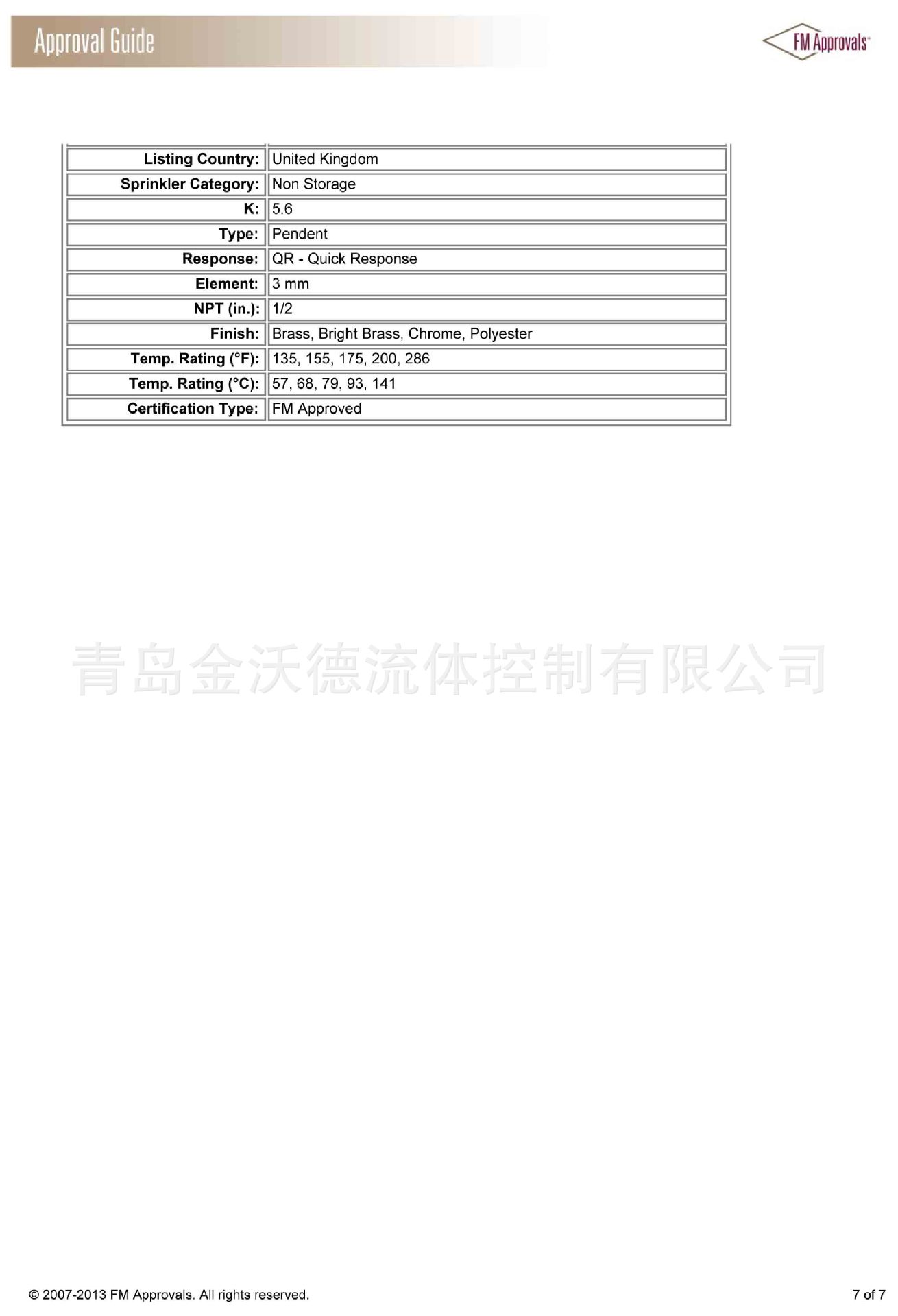 快速响应TY-FRB/TY3231 79℃度 UL/FM K80下垂消防喷头-阿里巴巴