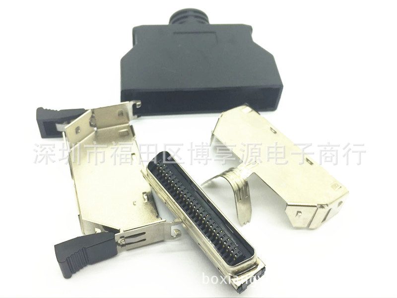 SCSI14PIN插头14P公头焊线式SCSI-14针连接器14芯伺服器接头卡扣-阿里巴巴