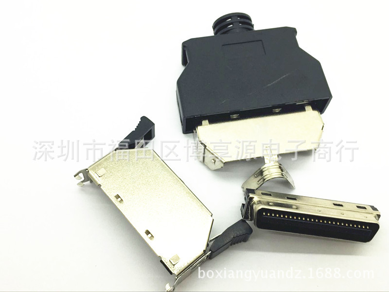 SCSI14PIN插头14P公头焊线式SCSI-14针连接器14芯伺服器接头卡扣-阿里巴巴