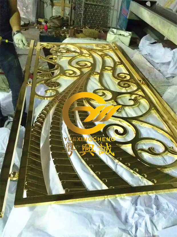 双面铝雕屏风 花窗 花样尺寸按客户要求 12mm厚度铝板激光雕刻 - 装潢批发网