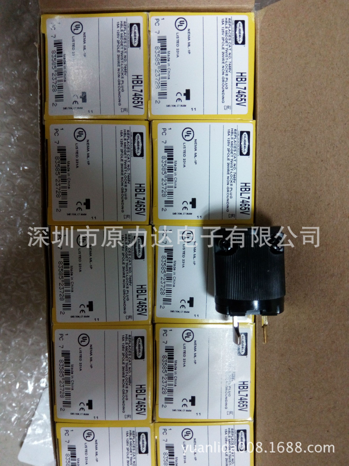 Hubbell原厂HBL7465V销售（HBL74全系列）黑色插件-阿里巴巴