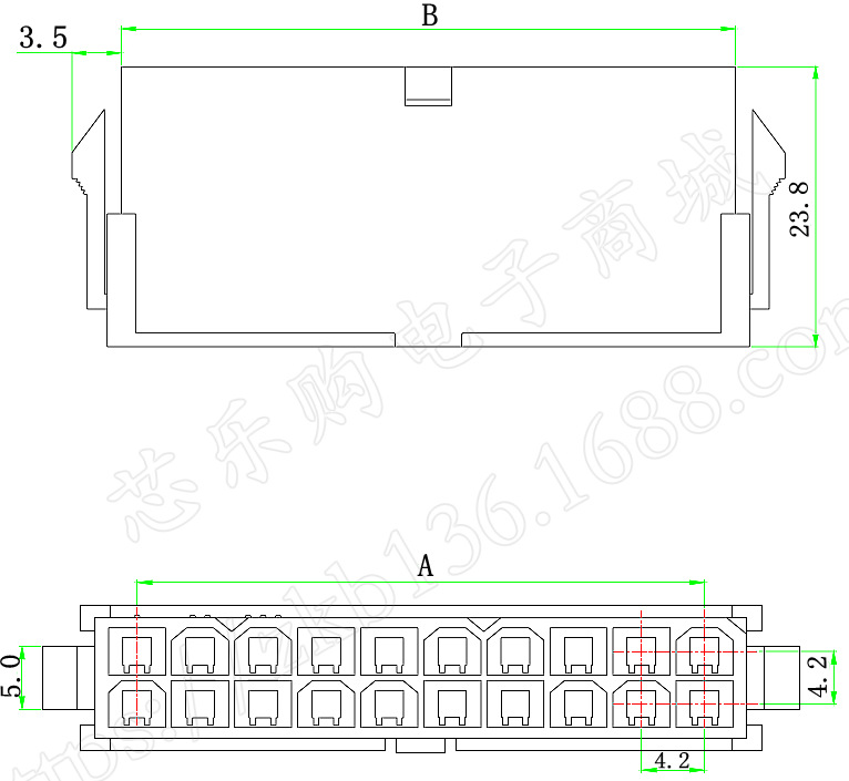 5559连接器 5559-4P 4Y 4.2MM 胶壳母壳 5569端子 连接器 接插件-阿里巴巴