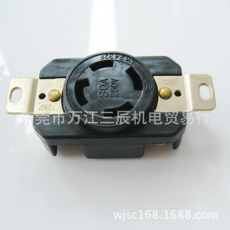 台湾隆光 NEMA美规暗装插座LK-2331F 30A125V UL防松插座L5-30R-阿里巴巴