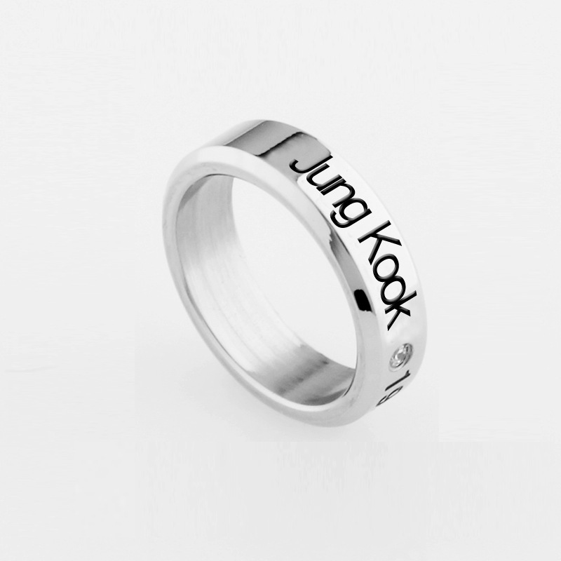 KPOP BTS Jung Kook Ring Stainless Steel Bangtan Boys Jimin Suga Rap ...