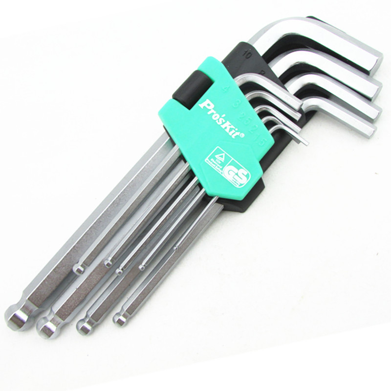 台湾宝工公制内六角扳手套装9件套加长型球头内六角扳手HW-229BL-阿里巴巴