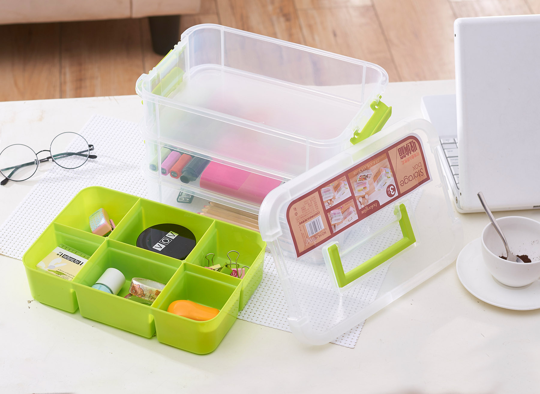 8214大号双层玩具收纳盒 无限叠加收纳盒 多功能整理箱 塑料箱-阿里巴巴