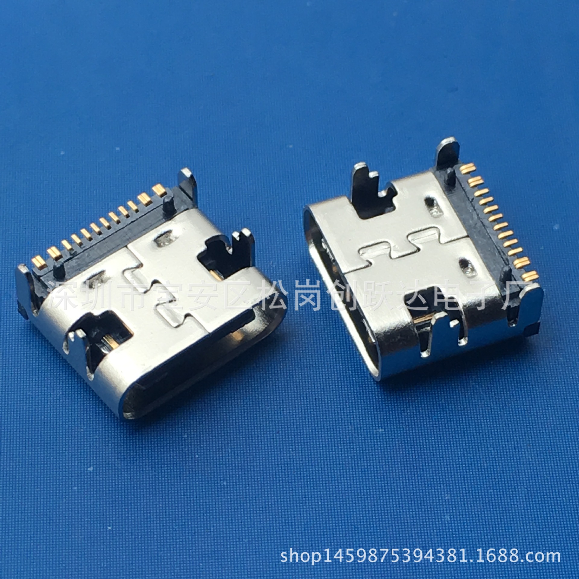C型母座 3.1 TYPE-C 12PIN 单排贴片SMT 四脚插板 type-c 双面插-阿里巴巴